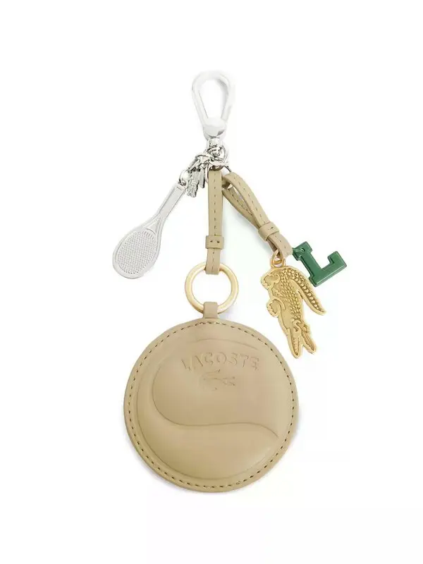 Lacoste Charm-detail Keyring - Neutrals