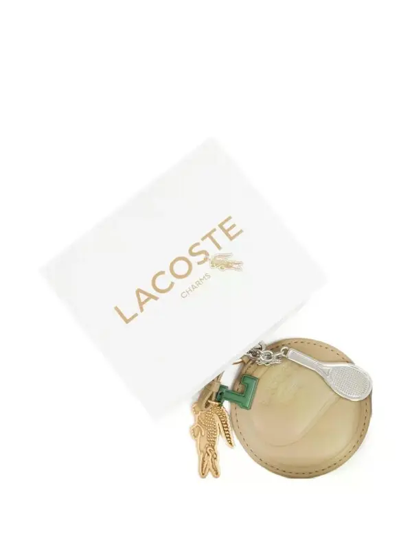 Lacoste Charm-detail Keyring - Neutrals