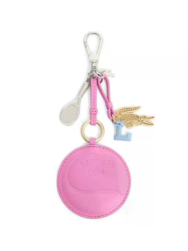 Lacoste Logo Detail Keyring - Pink