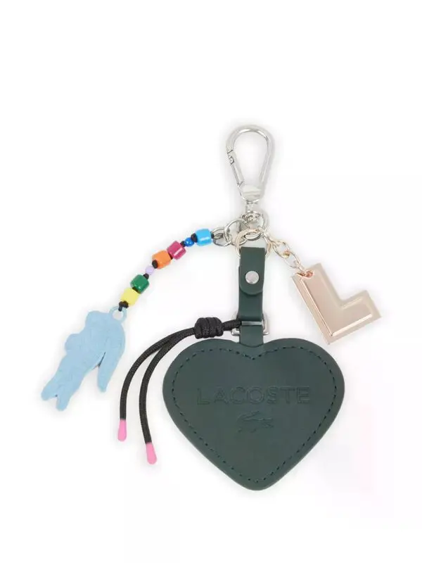 Lacoste Heart-shaped Beaded Key Holder - Green