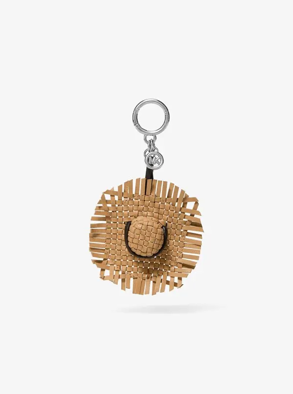 Michael Kors Woven Leather Hat Bag Charm
