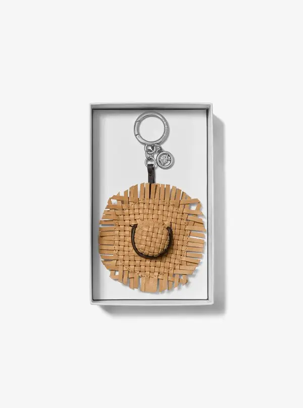 Michael Kors Woven Leather Hat Bag Charm