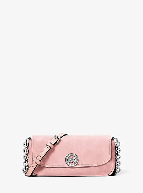 Michael Kors Nubuck Nolita Small Crossbody Bag - Pink