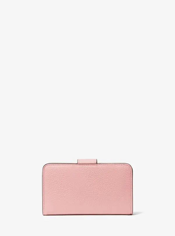 Michael Kors Mk Pop Charm Medium Pebbled Leather Wallet In By