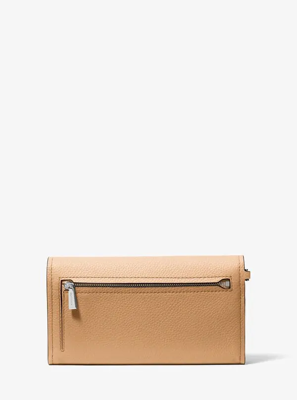 Michael Kors Jet Set Medium Pebbled Leather Convertible Wristlet In By