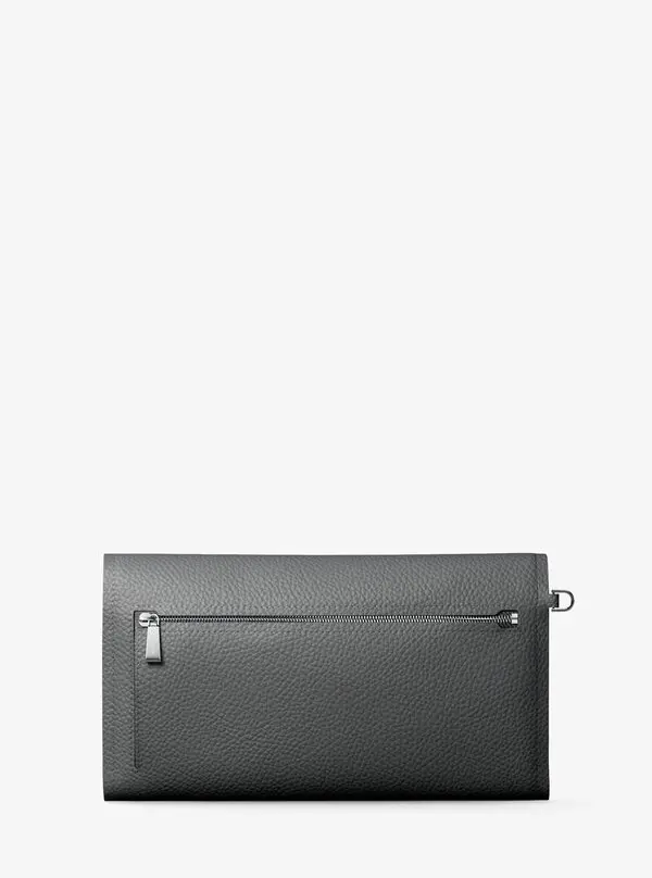 Michael Kors Jet Set Medium Pebbled Leather Convertible Wristlet In By