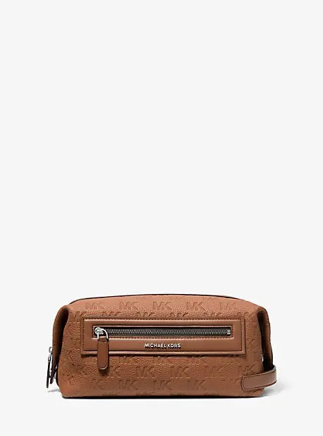 Michael Kors Jet Set Logo Embossed Leather Travel Kit - Brown