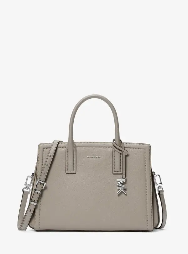 Michael Kors Laila Medium Leather Satchel - Brown