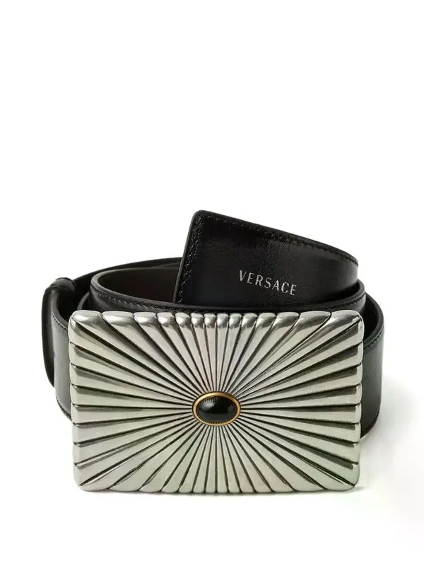 Versace Rectangular-buckle Belt - Black