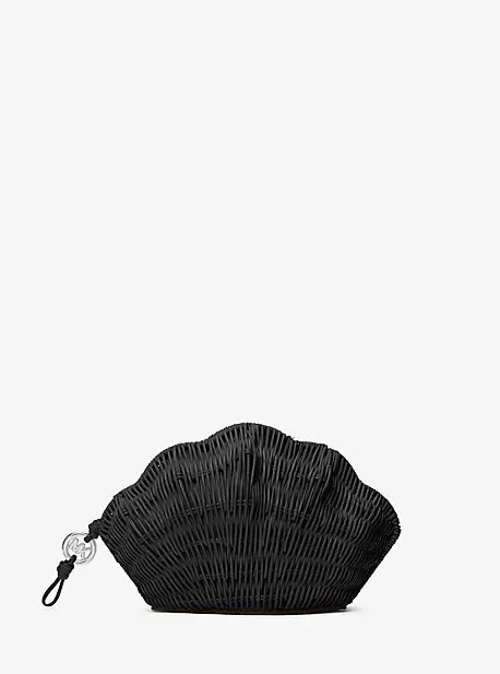 Michael Kors Shelly Rattan Clutch - Black