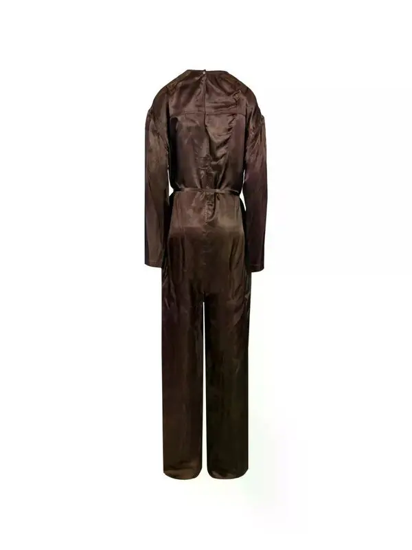 Rick Owens Long-sleeved V-neck Jumpsuit