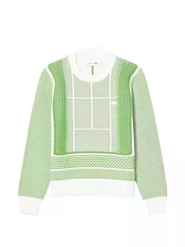 Lacoste Jacquard Sweater - Green