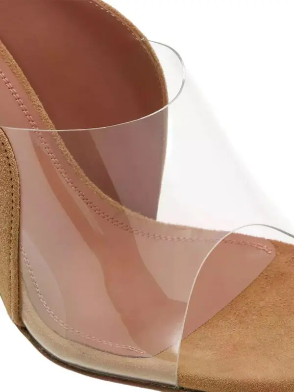 Amina Muaddi 90mm Mackenzie Heeled Mules - White