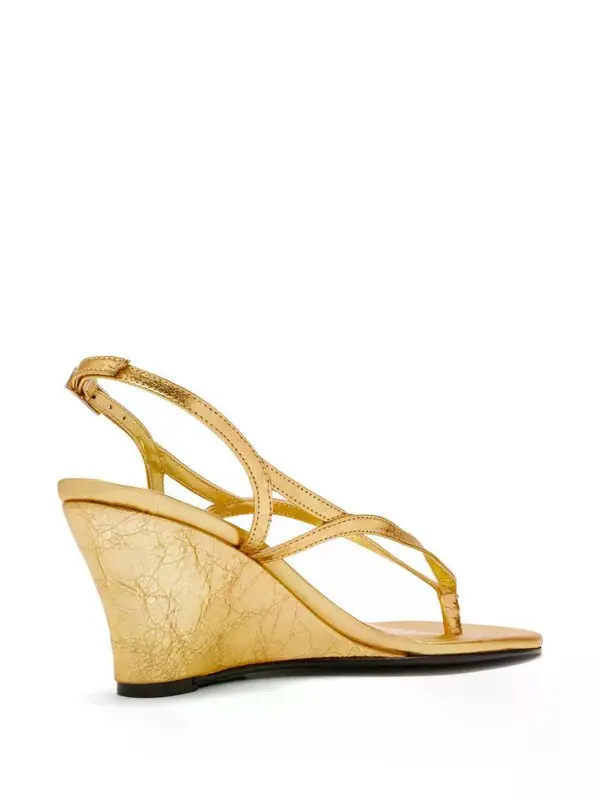 Gimaguas Leather Wedge Sandals