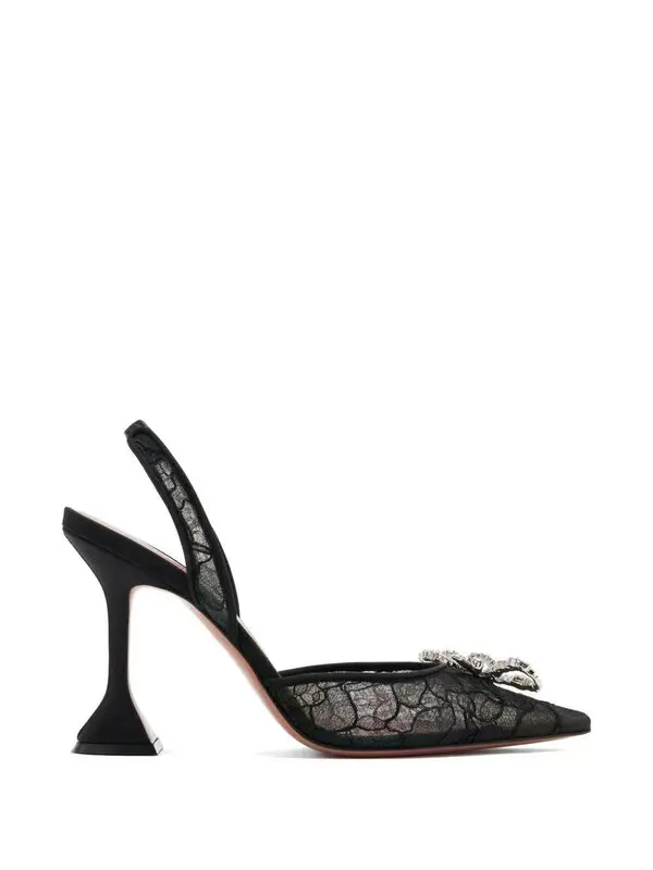 Amina Muaddi 95mm Rosie Pumps - Black