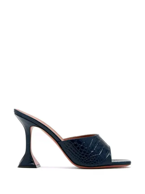 Amina Muaddi 95mm Lupita Heeled Mules - Blue