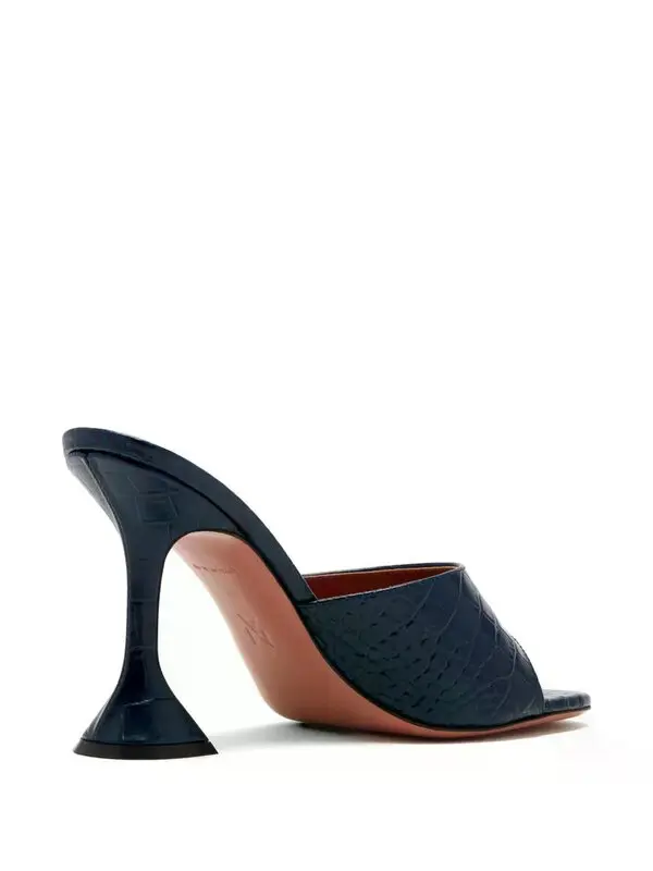 Amina Muaddi 95mm Lupita Heeled Mules - Blue