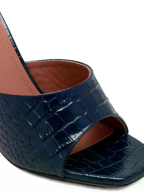 Amina Muaddi 95mm Lupita Heeled Mules - Blue
