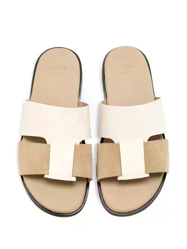 FORSA Ernesto Panelled Sandals - Neutrals