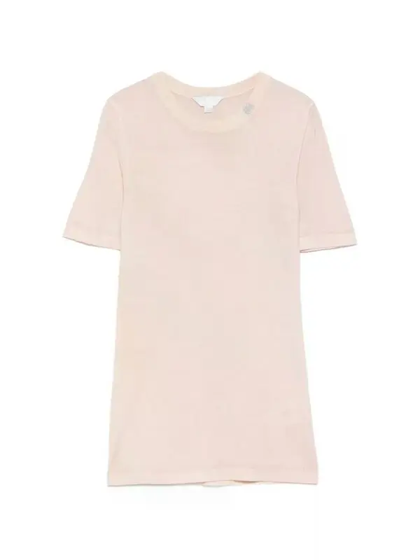 Malo Crewneck Short-sleeved Cashmere Sweater - Pink