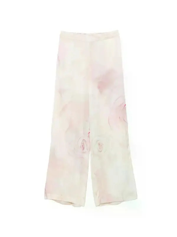 BLUGIRL Floral-print Trousers - Neutrals