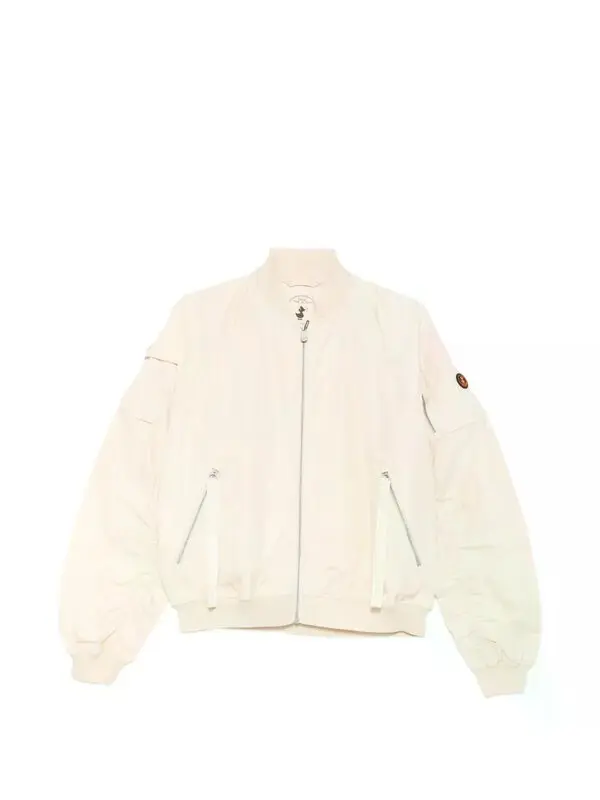 SAVE THE DUCK Logo-patch Bomber Jacket - Neutrals