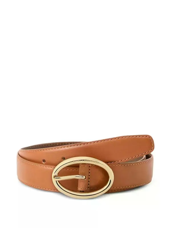 Karl Lagerfeld Leather Buckle Belt - Neutrals