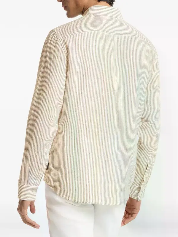 Michael Kors Striped Linen Shirt - Neutrals