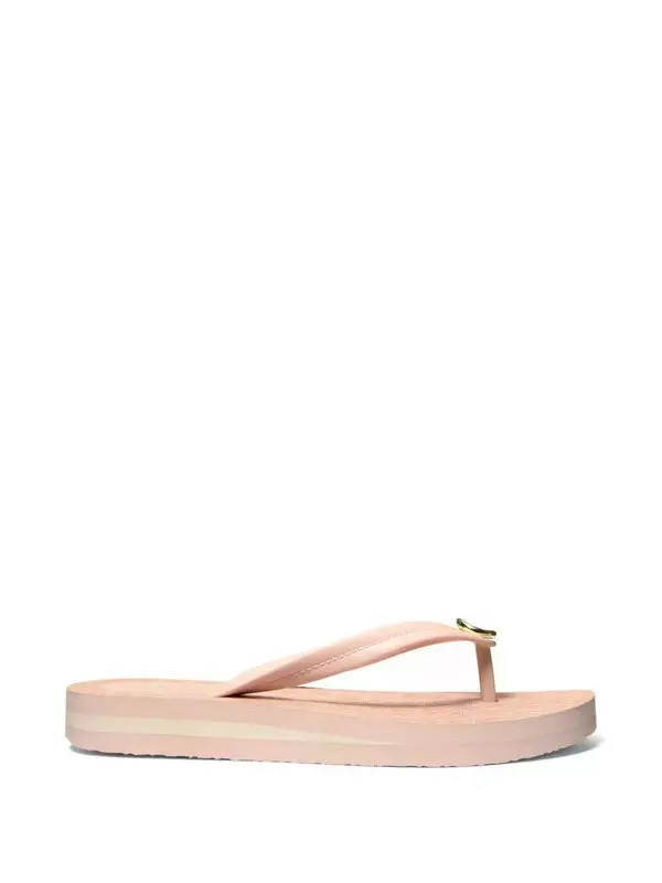 Michael Kors Posie Logo Flip Flops - Pink