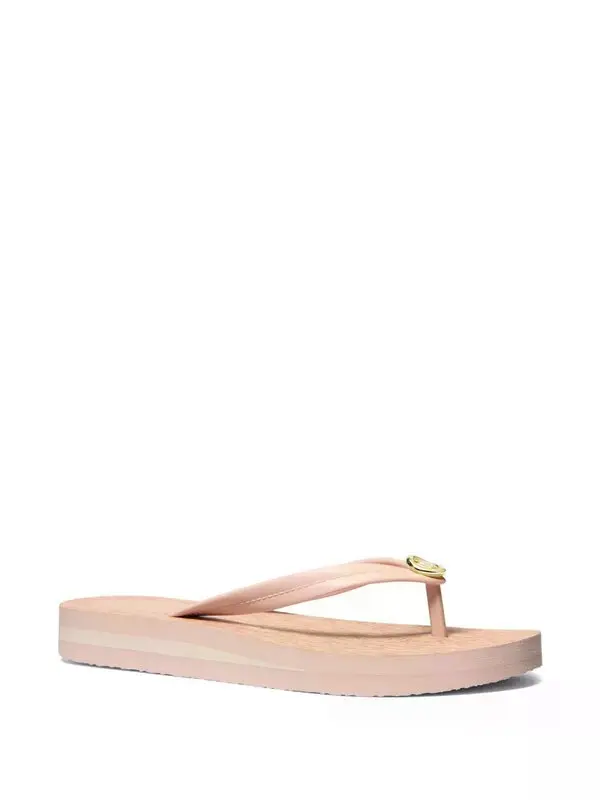 Michael Kors Posie Logo Flip Flops - Pink