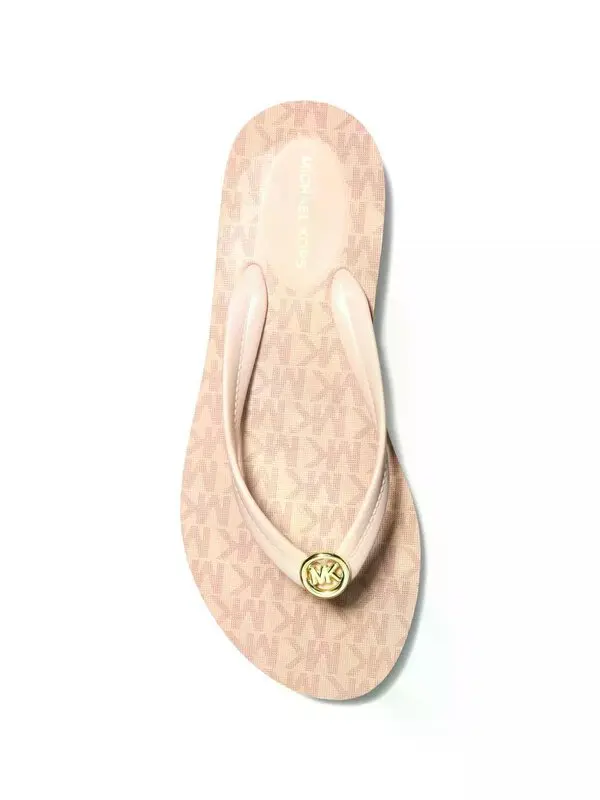 Michael Kors Posie Logo Flip Flops - Pink