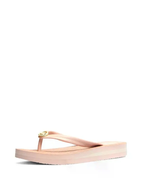 Michael Kors Posie Logo Flip Flops - Pink