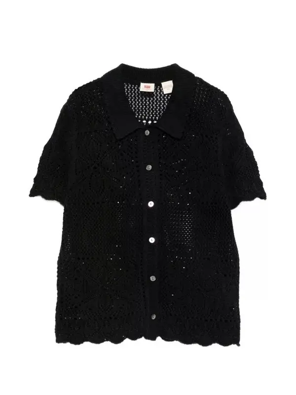 LEVI'S Crochet Button-down Shirt - Black