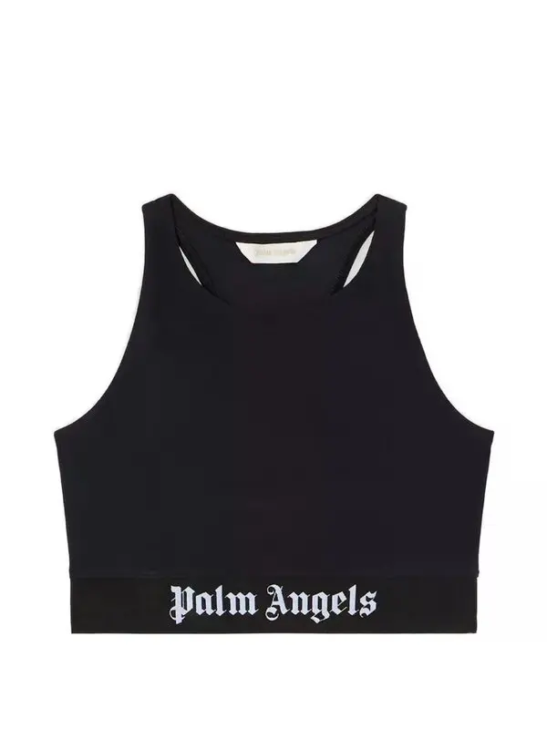 Palm Angels Logo Band Racerback Top - Black