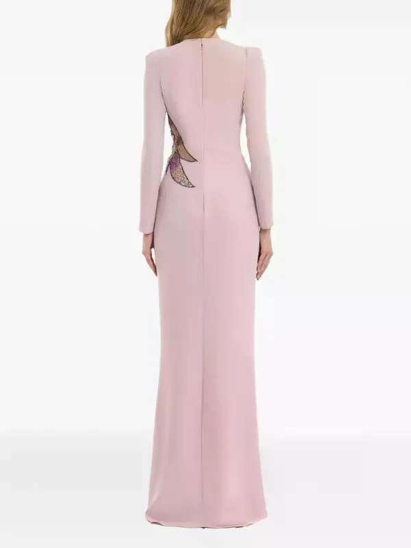 GEMY MAALOUF Beaded V-neck Maxi Dress