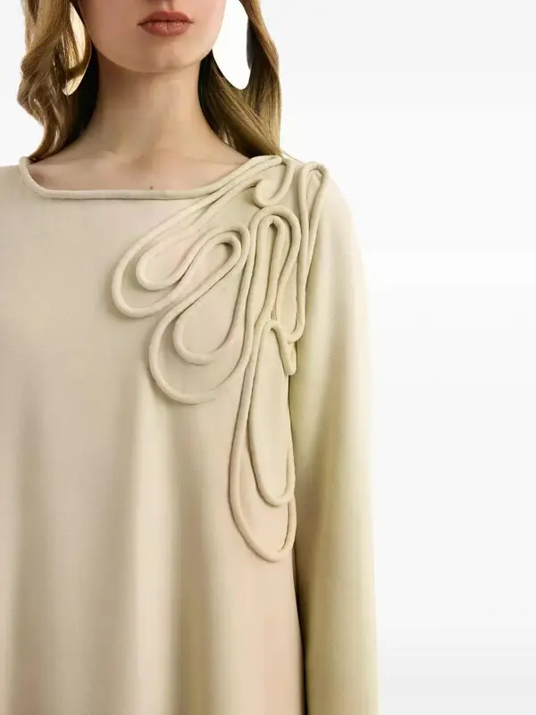 GEMY MAALOUF Long-sleeve A-line Maxi Dress