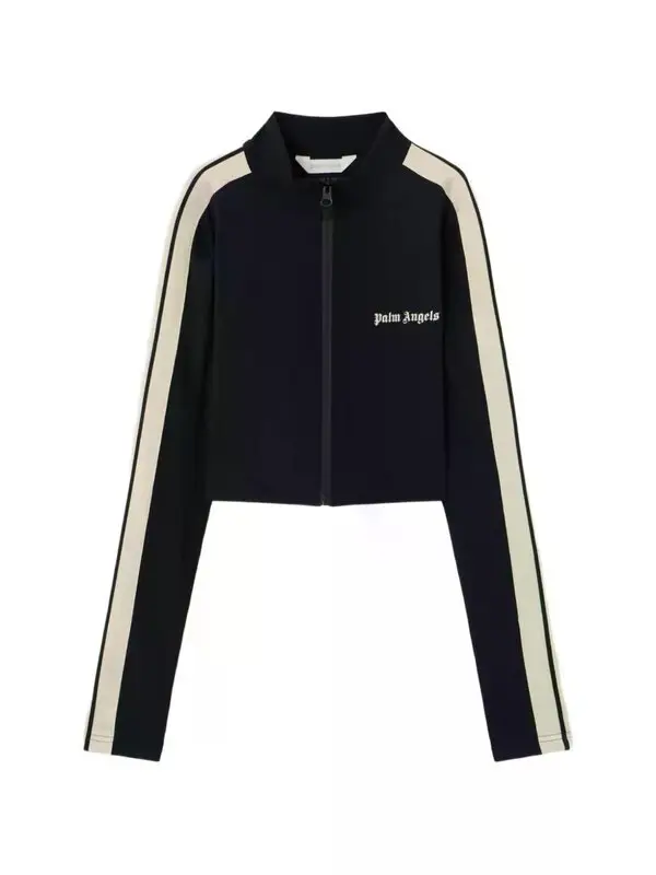 Palm Angels Logo Stripe Sweatshirt - Black