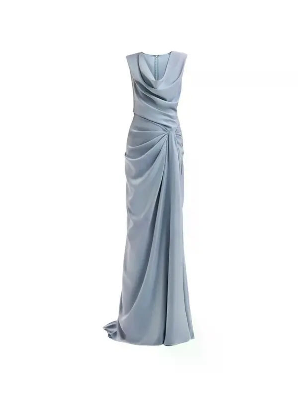GEMY MAALOUF Draped Maxi Dress - Blue