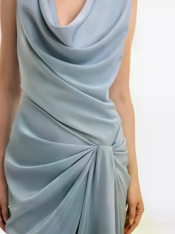GEMY MAALOUF Draped Maxi Dress - Blue