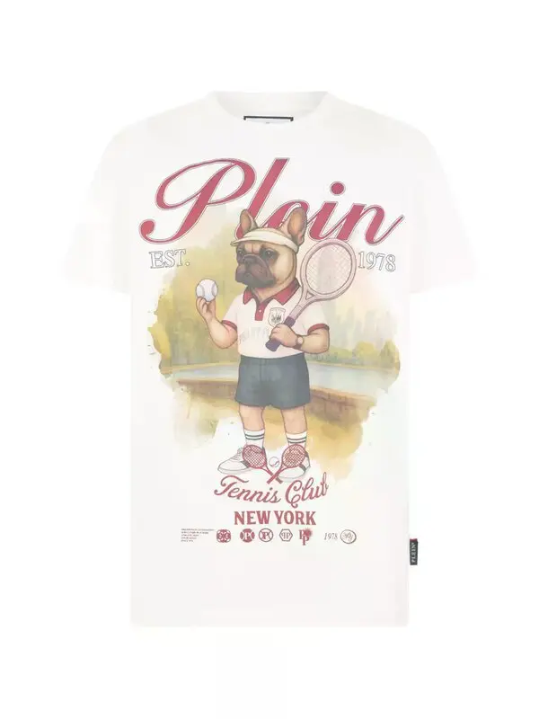 Philipp Plein Round Neck Graphic T-shirt - White
