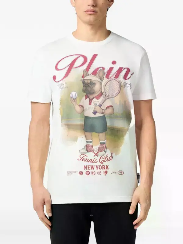 Philipp Plein Round Neck Graphic T-shirt - White