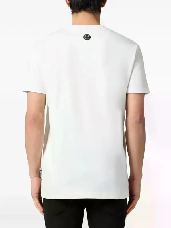 Philipp Plein Round Neck Graphic T-shirt - White