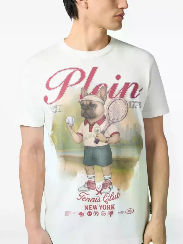 Philipp Plein Round Neck Graphic T-shirt - White