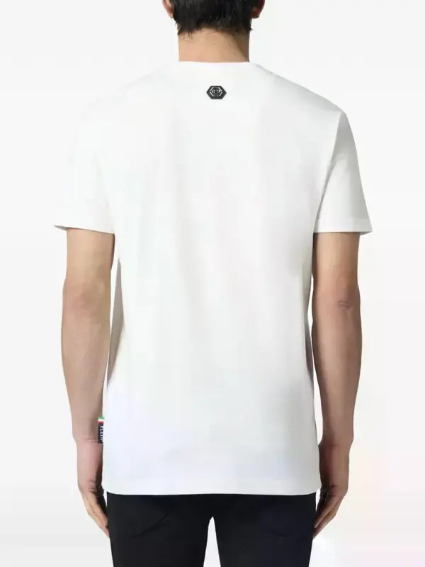 Philipp Plein Round Neck T-shirt New York Tennis - White
