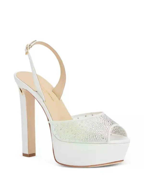 Jennifer Chamandi Antonio Crystal-embellished Sandals - White