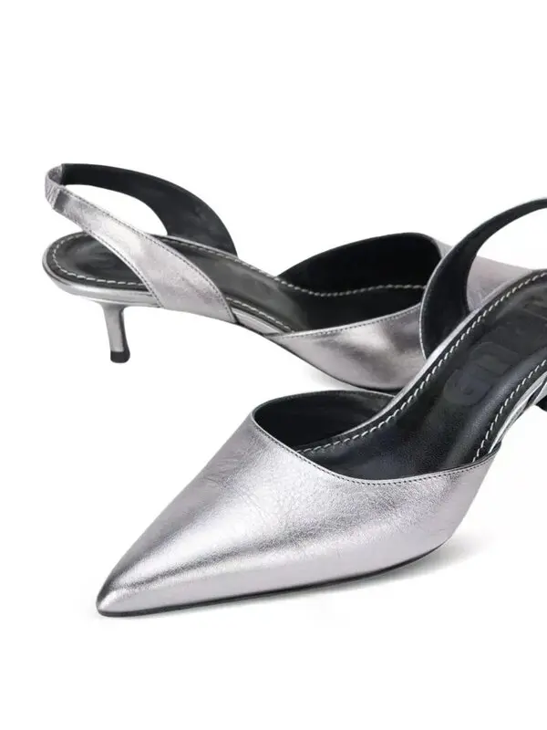 Staud Sebastian Slingback Pumps - Silver
