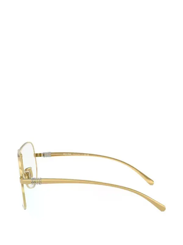Miu Miu Pilot-frame Sunglasses - Gold