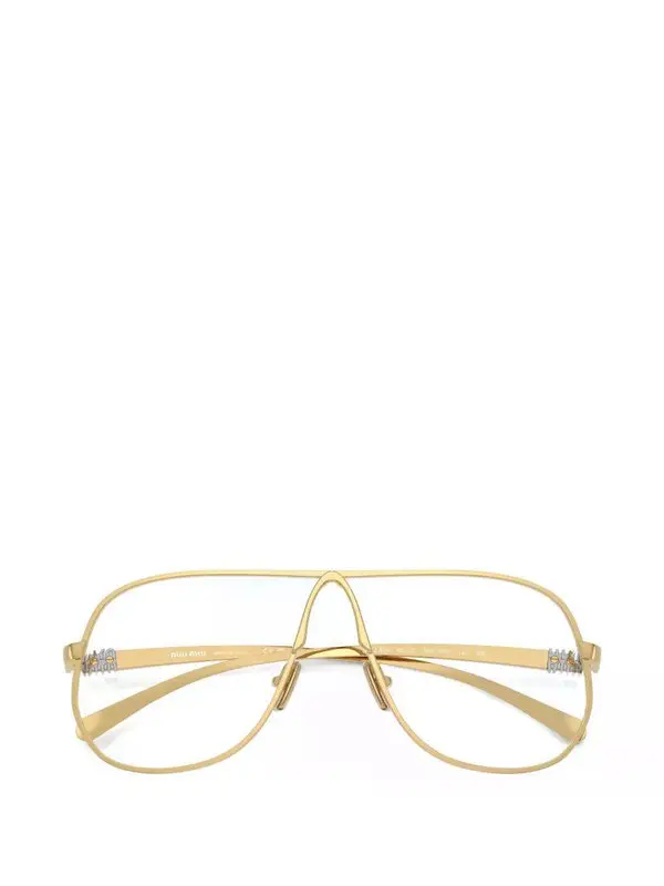 Miu Miu Pilot-frame Sunglasses - Gold