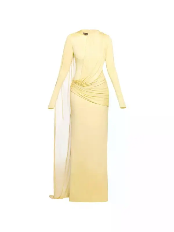 CHATS BY C.DAM Nilah Draped Dress - Yellow