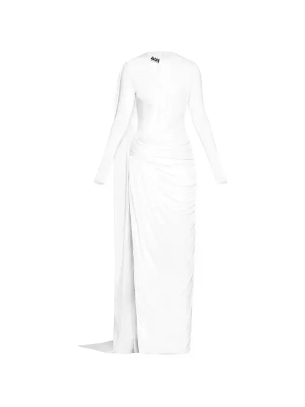 CHATS BY C.DAM Sahra Draped Maxi Dress - White